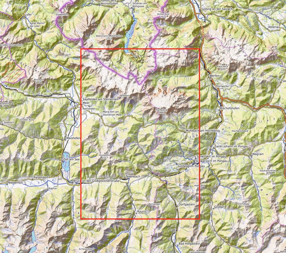 Hochkönig - Maria Alm - Bergreliefs.de